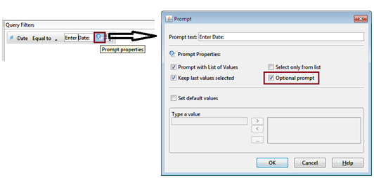 Mandatory Prompts vs Optional Prompts in BO Webi reports | DWBI castle