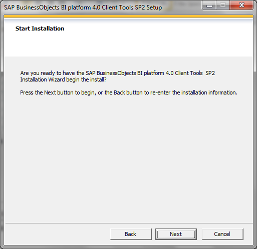 SAP Business Objects BI 4.0 SP2 Client Installation steps | DWBI castle