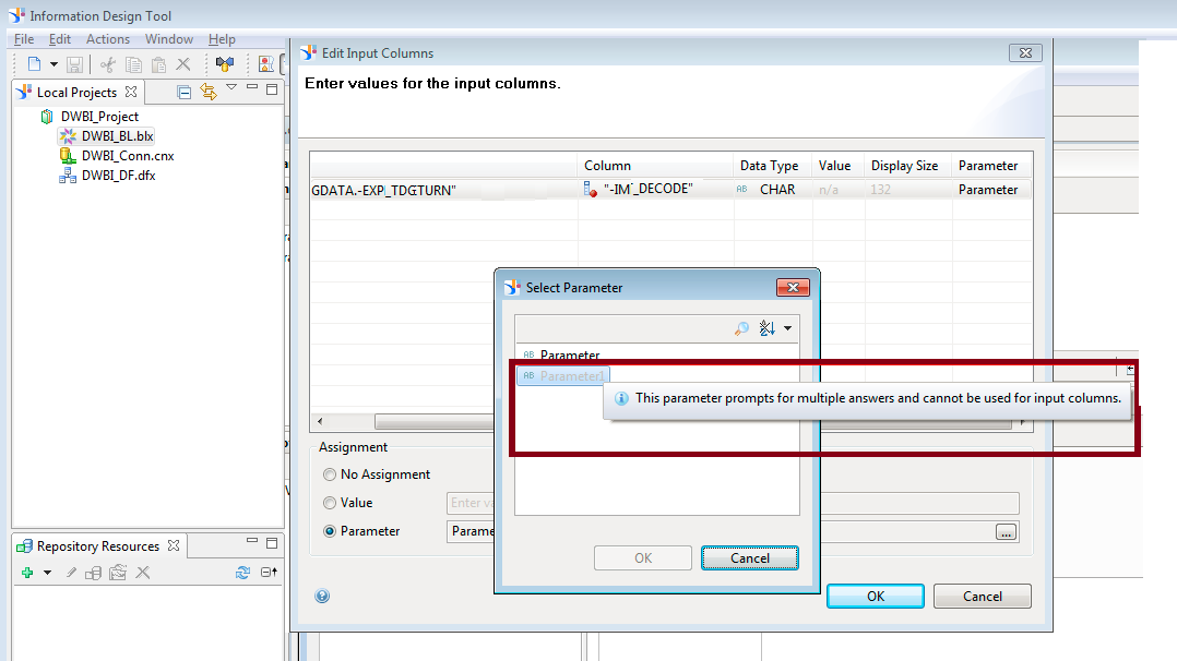 What is “Input Columns” in IDT data foundation? | DWBI castle